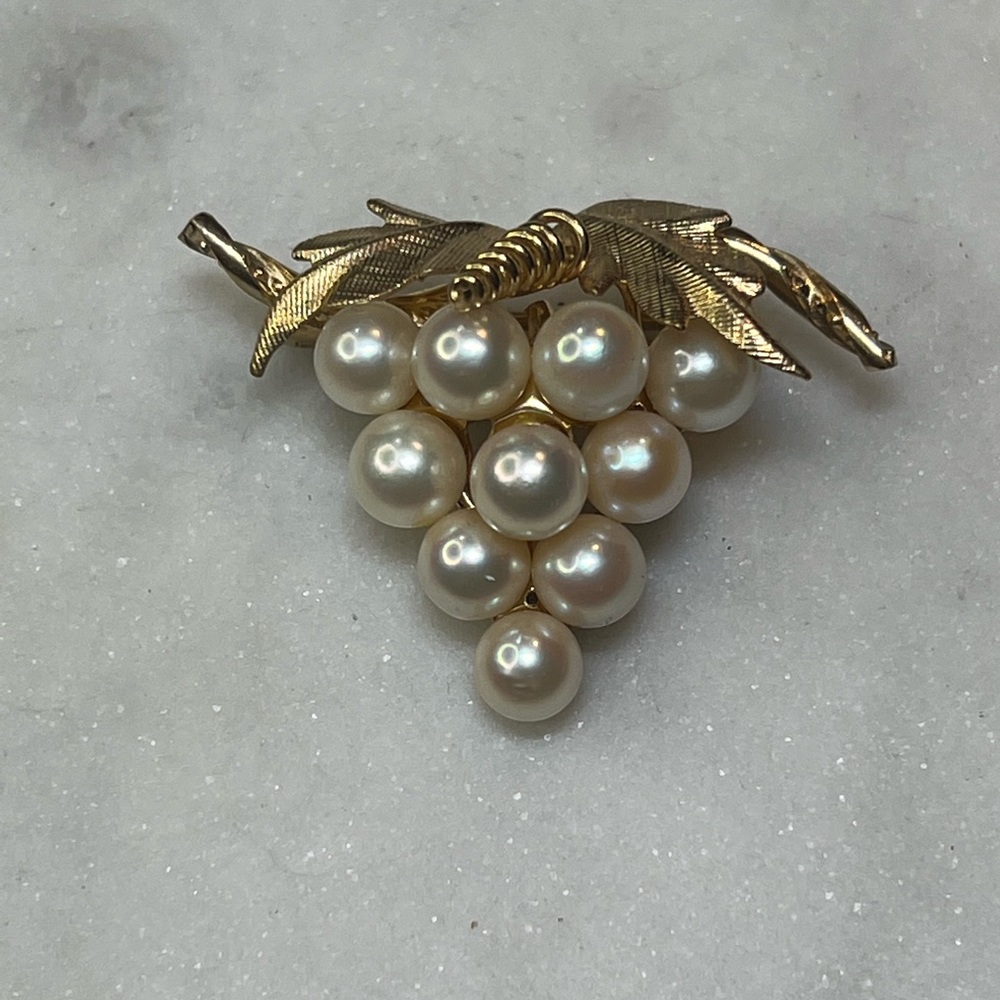 Vintage A & Z 12k Gf Pearl Grape Cluster Brooch/Pin -… - Gem